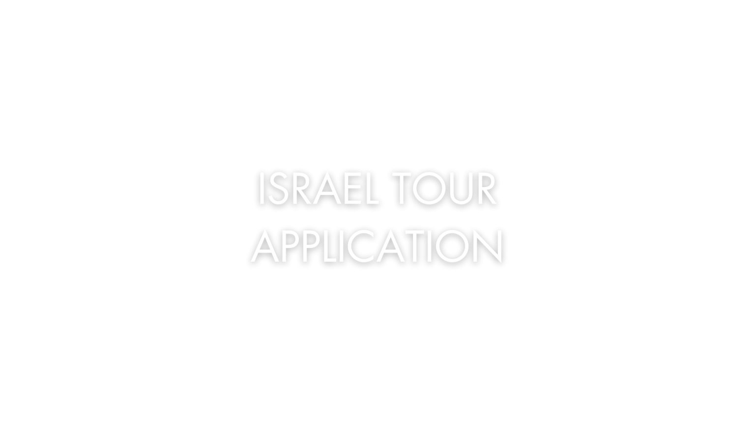 Israel Application - Pour It Out Ministries